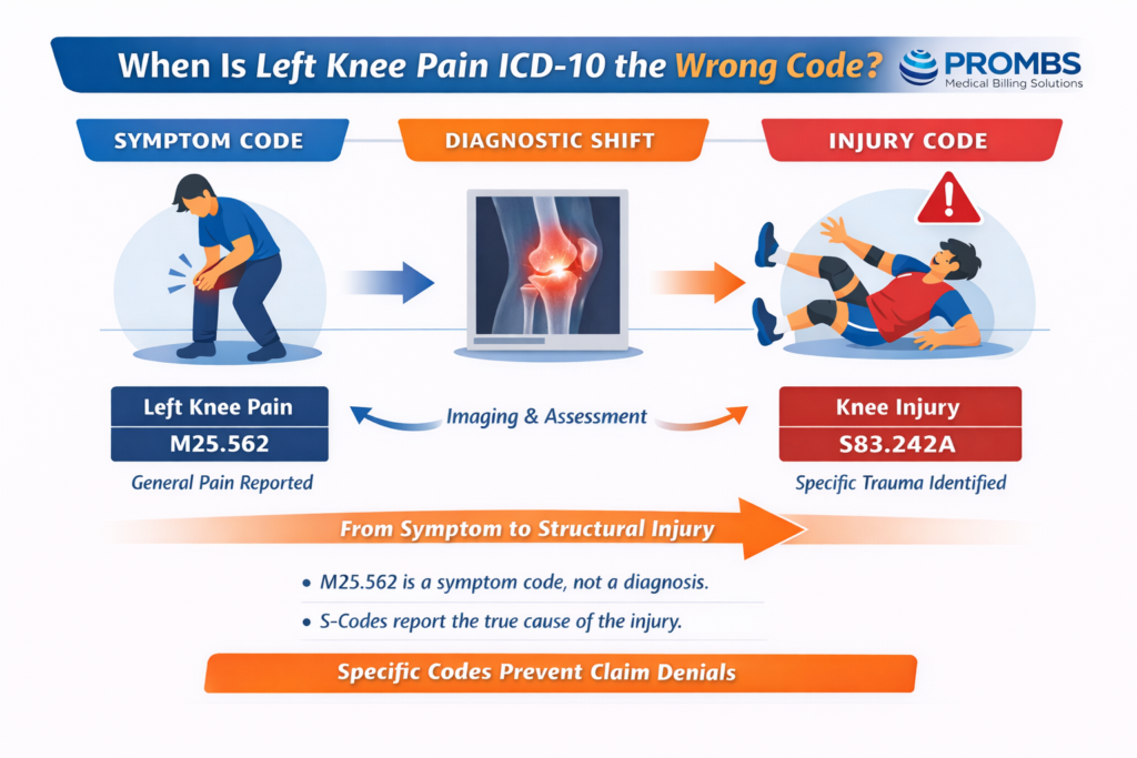 Stop M25.562 Claim Denials and Knee Pain Billing Errors